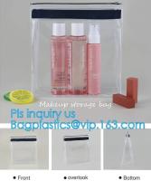 China fashion thick clear retail custom printed pvc slider zipper bag, mini plastic zipper cosmetic slider zip bags with print for sale