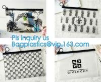 China slider PVC zipper PE packing bag for underwear / clothing / cosmetic, foldable slider zipper pvc storage bags, Pouch Sli for sale