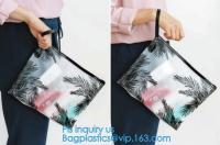 China swimwear packaging bags, slider zipper pvc pouch glitter clear plastic vinly k bag, biodegradable pvc plastic slid for sale