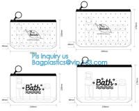 China zipper slider swimwear packaging bags, pvc pouch glitter clear plastic vinly k bag, biodegradable pvc plastic slid for sale