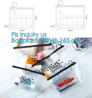 China zipper slider swimwear packaging bags, pvc pouch glitter clear plastic vinly k bag, biodegradable pvc plastic slid for sale