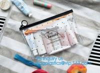 China zipper slider swimwear packaging bags, pvc pouch glitter clear plastic vinly k bag, biodegradable pvc plastic slid for sale