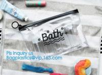 China zipper slider swimwear packaging bags, pvc pouch glitter clear plastic vinly k bag, biodegradable pvc plastic slid for sale