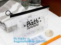 China zipper slider swimwear packaging bags, pvc pouch glitter clear plastic vinly k bag, biodegradable pvc plastic slid for sale