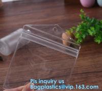 China promotional clear zipper slider pvc plastic document/ swimming bag, Slider Gusset Cosmetic Bag Makeup Case Plastic Water for sale