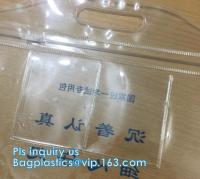 China PVC EVA vinyl slider top zipper bag for skin care sets, Holographic Laser PVC Slider Zipper Hand Bag For Summer, bottom for sale