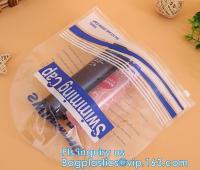 China Cosmetic k clear bubble bags/Hot sale Slider Zipper Bag, slider hook hanging zipper bag, Slider Zipper PVC Pencil for sale