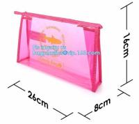 China vinyl a3 / a4 / a5 plastic pvc mesh zipper bag, Eco-friendly Slider Zipper Flat Plastic Bag For Document or Swimwear, zi for sale