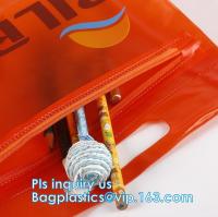 China vinyl a3 / a4 / a5 plastic pvc mesh zipper bag, Eco-friendly Slider Zipper Flat Plastic Bag For Document or Swimwear, zi for sale