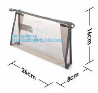 China vinyl a3 / a4 / a5 plastic pvc mesh zipper bag, Eco-friendly Slider Zipper Flat Plastic Bag For Document or Swimwear, zi for sale