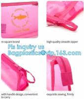 China vinyl a3 / a4 / a5 plastic pvc mesh zipper bag, Eco-friendly Slider Zipper Flat Plastic Bag For Document or Swimwear, zi for sale