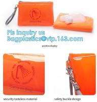 China PVC zipper bag transparent plastic self-sealing bag socks plastic bag stationery bags custom, vinly slider zipper packag for sale