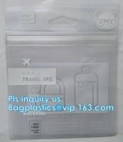 China plastic slider zipper bags for clothing packaging, Poly Plastic Flat Garment Zipper Packaging Slider Bag, transparent ca for sale