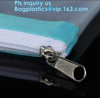 China Bikini Plastic Packaging Clear PVC Swimwear Wet Packaging Bag With Zipper, stand up slider k bag for underwear bik for sale