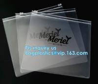 China Zipper Pouch Plastic Cosmetic Bag Pouch Vinyl Slider Zipper Bag, Zipper slider clear shopping plastic packaging bags for sale