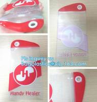 China Zipper Pouch Plastic Cosmetic Bag Pouch Vinyl Slider Zipper Bag, Zipper slider clear shopping plastic packaging bags for sale