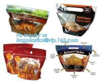 China Hot Deli bag Chicken stand up pouch bag, matt transparent frozen chicken BOPP/CPP packaging bag, Hot Chicken bag for sale
