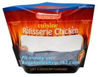 China Hot Deli bag Chicken stand up pouch bag, matt transparent frozen chicken BOPP/CPP packaging bag, Hot Chicken bag for sale