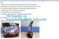 China Anti Fog Function Plastic Zipper Roasted Chicken Packaging Bag, slide zipper hot chicken bags/ roasted chicken plastic p for sale