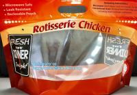 China Anti Fog Function Plastic Zipper Roasted Chicken Packaging Bag, slide zipper hot chicken bags/ roasted chicken plastic p for sale