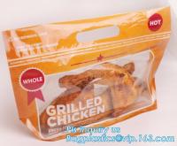 China Zipper Stand Up Pouch Food Packaging Fresh, Ziplock Stand Up Fried Food Bag, Stand Up slider handle pack for sale
