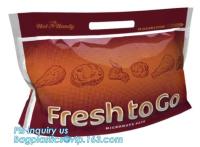 China Anti Fog Material Resealabele Plastic Hot Chicken Bag, slide zipper pet microwave oven roasting bag, OEM logo plastic PE for sale