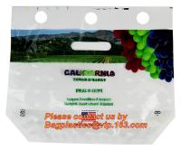 China printed zip lock plastic cherry bags fruit bag, Fruit cherry/grape bag, fruits / cherries special vent holes packaging p for sale