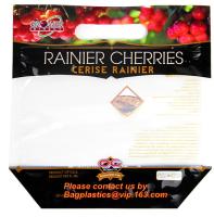 China fruits cherries special vent holes packaging poly bag with zip lock, Fresh Fruit Grape Cherry Packing Protection Bag, gr for sale