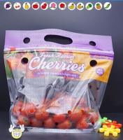 China Fruits packaging bag/Grapes plastic bag with k, Air Holes Zip Handle Plastic Bags, bag with vent holes for Grape a for sale