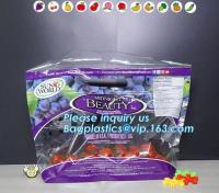 China Perforated bag grape bag with air holes, fresh fruit stand up k bag for cherry, OEM zip top Clear BOPP Laminated f for sale