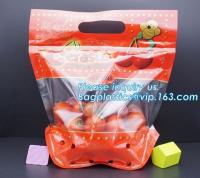 China Perforated bag grape bag with air holes, fresh fruit stand up k bag for cherry, OEM zip top Clear BOPP Laminated f for sale