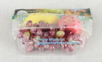 China Resealable zipper grape bag fruit packaging bags plastic slider bag, fresh fruit packaging slider zipper bag, vegetable for sale