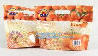 China Fresh Fruit Packaging Bag, Grapes, Cherry, Strawberry Standing pouch With Breath Holes, Slider Storage Bag for sale