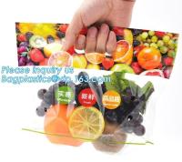 China slider zip lock packaging fruit bag for cheery and grape, Vegetable refrigerate used resealable k packaging bag for sale