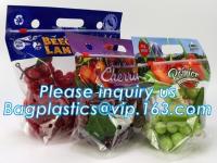 China Resealable Vent Hole Plastic Bag For Fruit With Slider, OEM Printed Logo food grade Slider Storage Bags, Custom grape/fr for sale