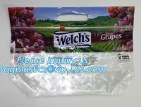 China packing bag k slider storage bags with white block, Perforated Standup Bags Fresh Fruit with Cheap Price, zippe for sale