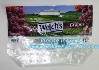 China packing bag k slider storage bags with white block, Perforated Standup Bags Fresh Fruit with Cheap Price, zippe for sale