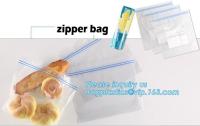 China Slider Freezer Custom Transparent LDPE Plastic Waterproof k Storage Bag, Slider zipper clear plastic PE POLY water for sale