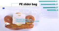 China Slider Freezer Custom Transparent LDPE Plastic Waterproof k Storage Bag, Slider zipper clear plastic PE POLY water for sale
