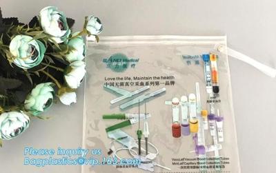 China pvc travel slider zipper cosmetic bags, pvc zipper slider pencil bag, pvc slider zipper bag with handle,plastic handle p for sale