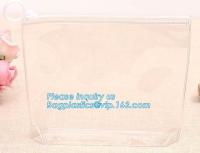China plastic handle pvc zipper bags,customized pvc zipper bag, Slider Closure Cosmetic Bottle Set Packing PVC Bag, Organizer for sale