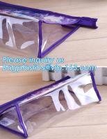 China Cosmetics packaging bags With Slider Zipper Top, vinyl pvc packaging bag with slider zipper, Promotional Clear Vinyl Zip for sale