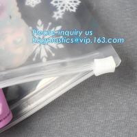 China Makeup Bag Case Travel Organizer Toiletry Wash Bag, Slider zipper clothing packaging EVA plastic bags for clothing plast for sale