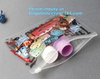 China Eco-friendly slider customized logo transparent plastic cosmetic bag, gift packing pvc k cosmetic makeup bags, Doc for sale