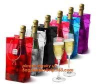 China plain wine handle,  pvc tote bag, clear pvc transparent cosmetic bag with snap button, Personalized organza bag gift for sale