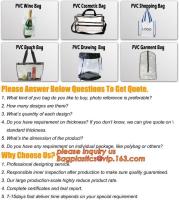 China Promotion clear pvc cosmetic plastic handle bag pvc tote bags, recyclable PVC loop handle plastic bag, gift and shopping for sale
