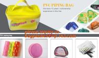 China Promotion clear pvc cosmetic plastic handle bag pvc tote bags, recyclable PVC loop handle plastic bag, gift and shopping for sale