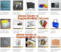 China Promotion clear pvc cosmetic plastic handle bag pvc tote bags, recyclable PVC loop handle plastic bag, gift and shopping for sale