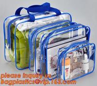 China waterproof hanging toiletry bag for travel, Vinyl Transparent PVC Cosmetic Bag /Clear Toiletry Bag/PVC Travel Makeup Bag for sale