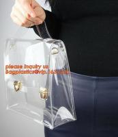 China biodegradable PVC tube handle carrier bag, handle packing bag oem pvc bag,zipper pvc cosmetic bag with handle bags, sack for sale